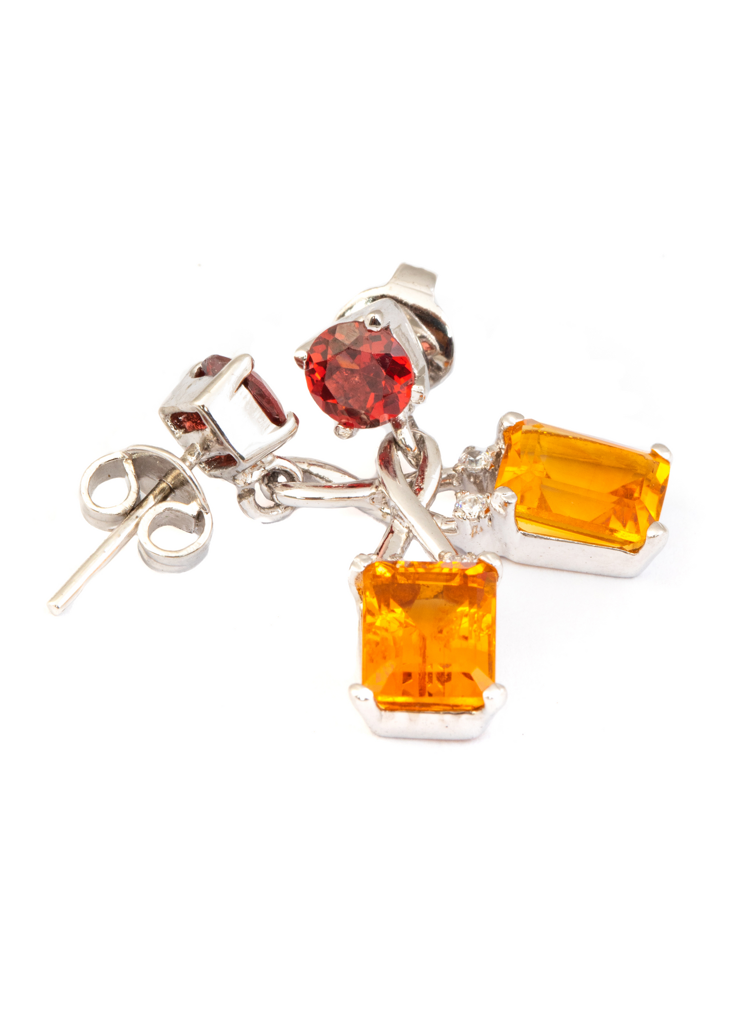 Aurora Dangle Earring with Natural Citrine and Garnet by D’VIN JEWELS ...